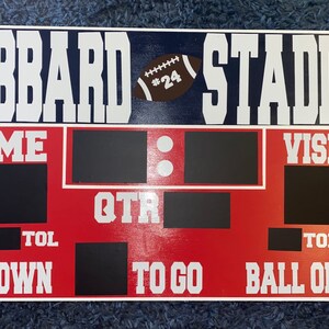 24”x45”| Real Wood Painted Xl Football Scoreboard - Etsy