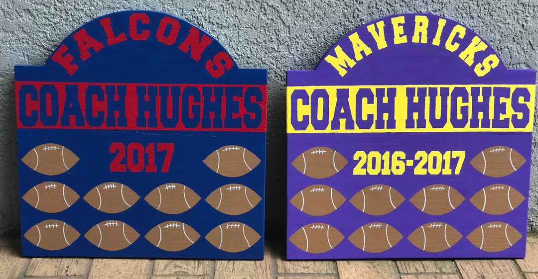 Personalized Football Coach Sign From Team - Etsy