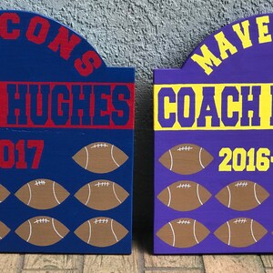 Personalized Football Coach Sign From Team - Etsy