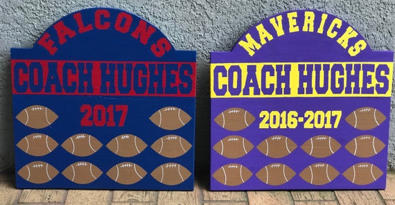 Personalized Football Coach Sign From Team | Etsy