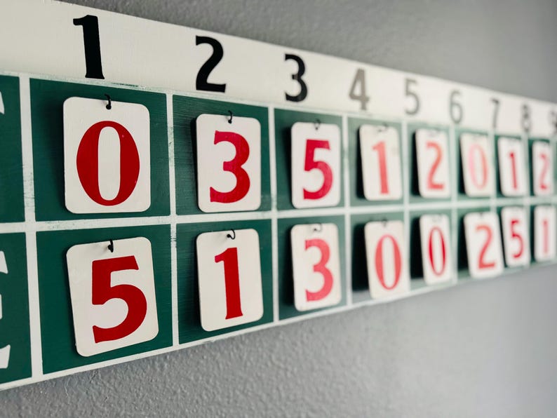 Real Wood Vintage Style Baseball Scoreboard - Etsy