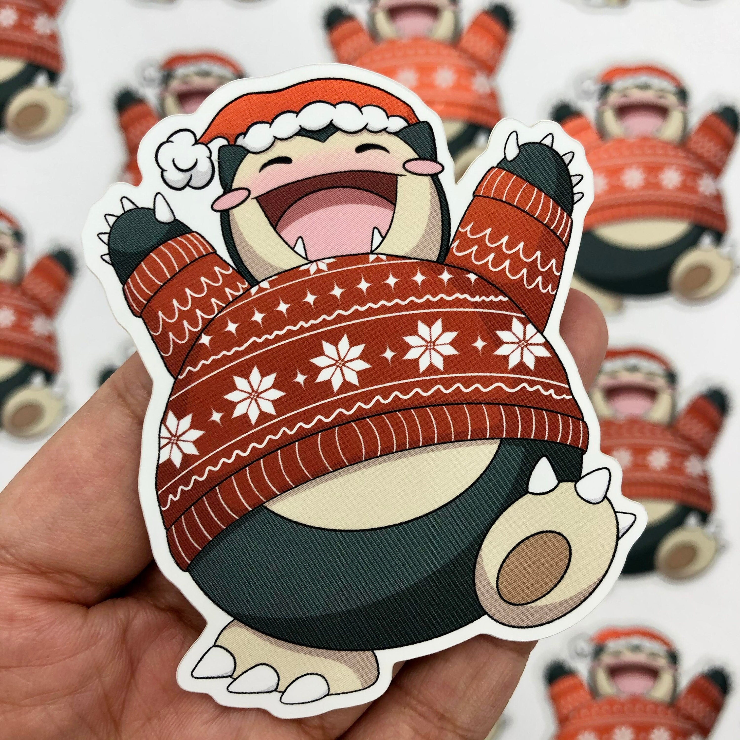 Jolly Snorlax Holiday Sticker | Etsy