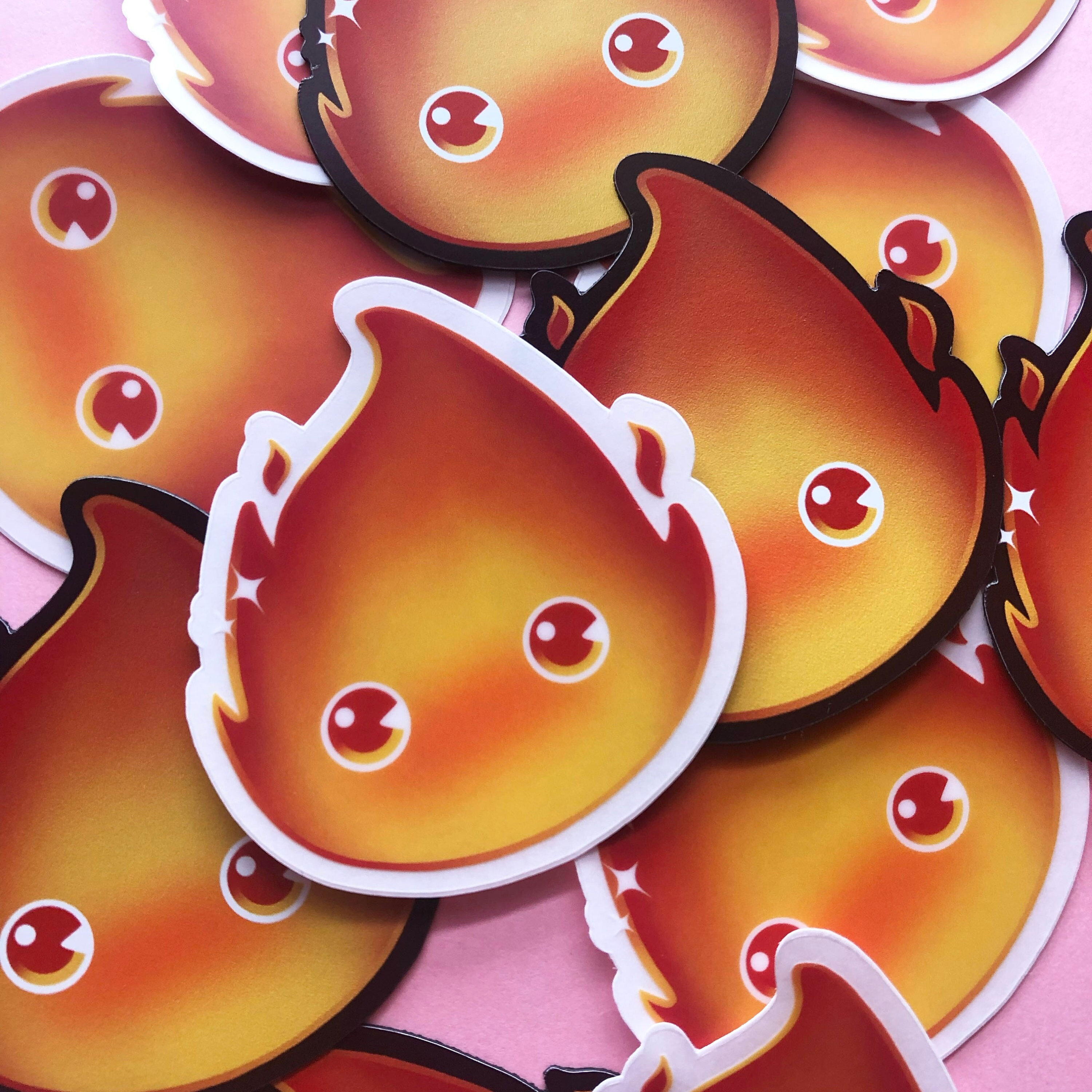 Kitchen Décor Kawaii Calcifer Magnet & Sticker Home & Living etna.com.pe