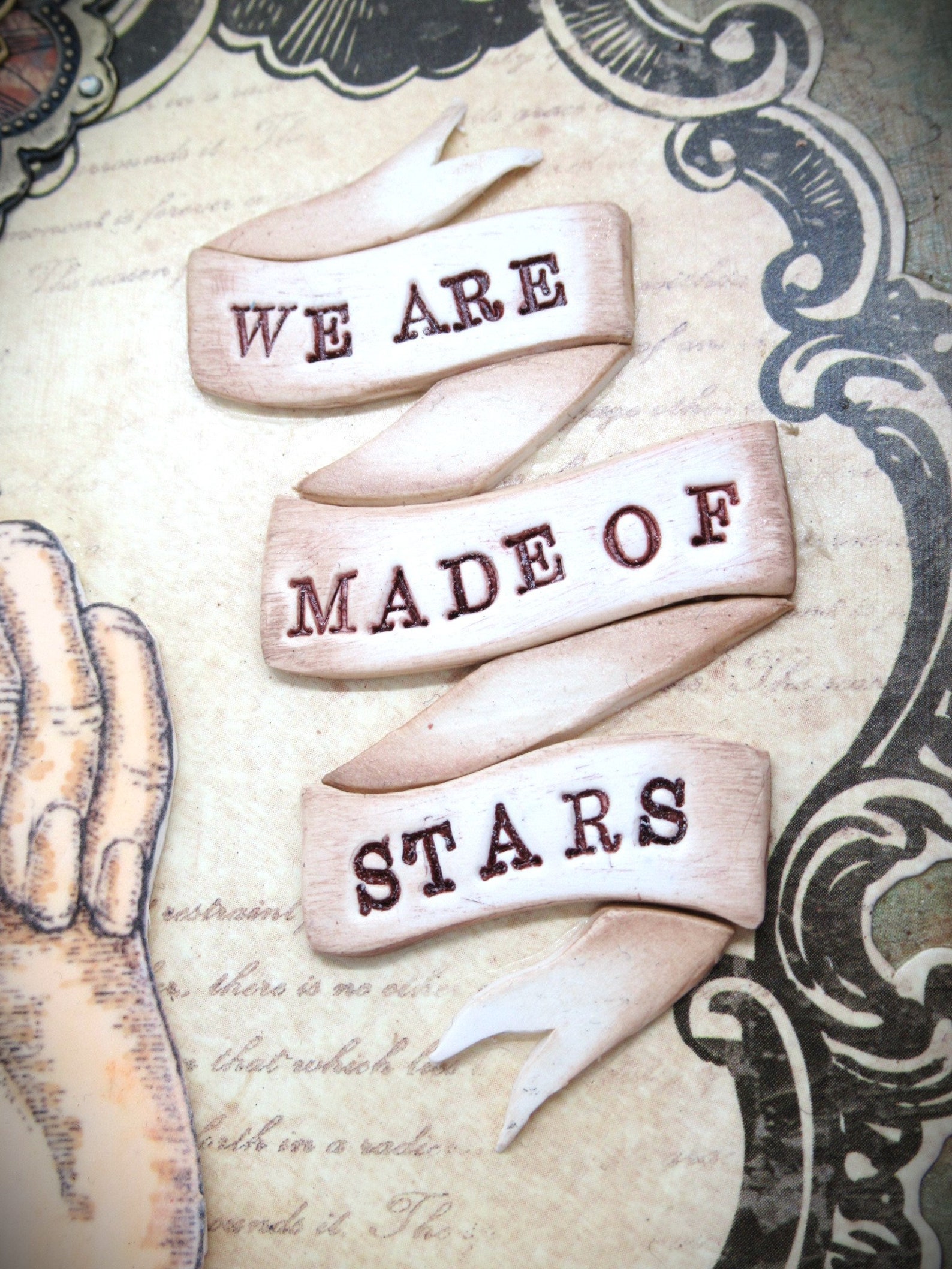 Mixed Media Shrine Assemblage Polymer Clay Art Shadow Box- "we Are Made ...