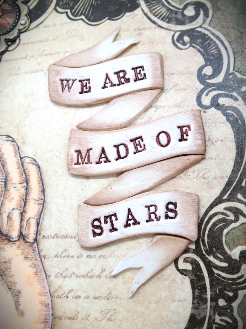 Mixed Media Shrine Assemblage Polymer Clay Art Shadow Box- "we Are Made ...