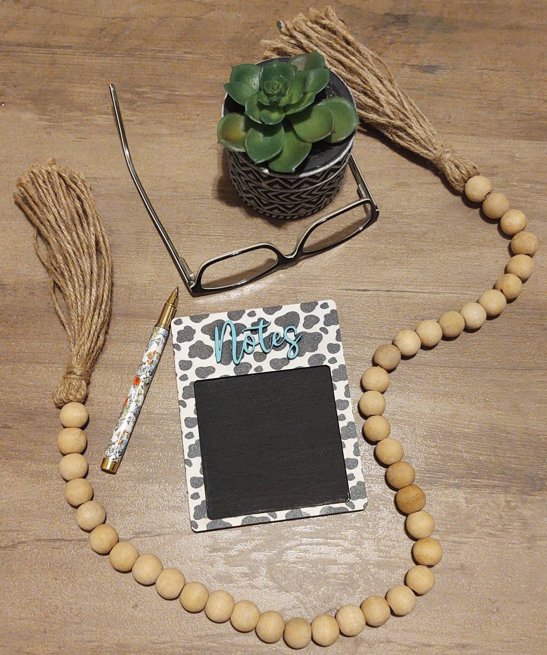 Cow Print Post It Paper Holder - Etsy