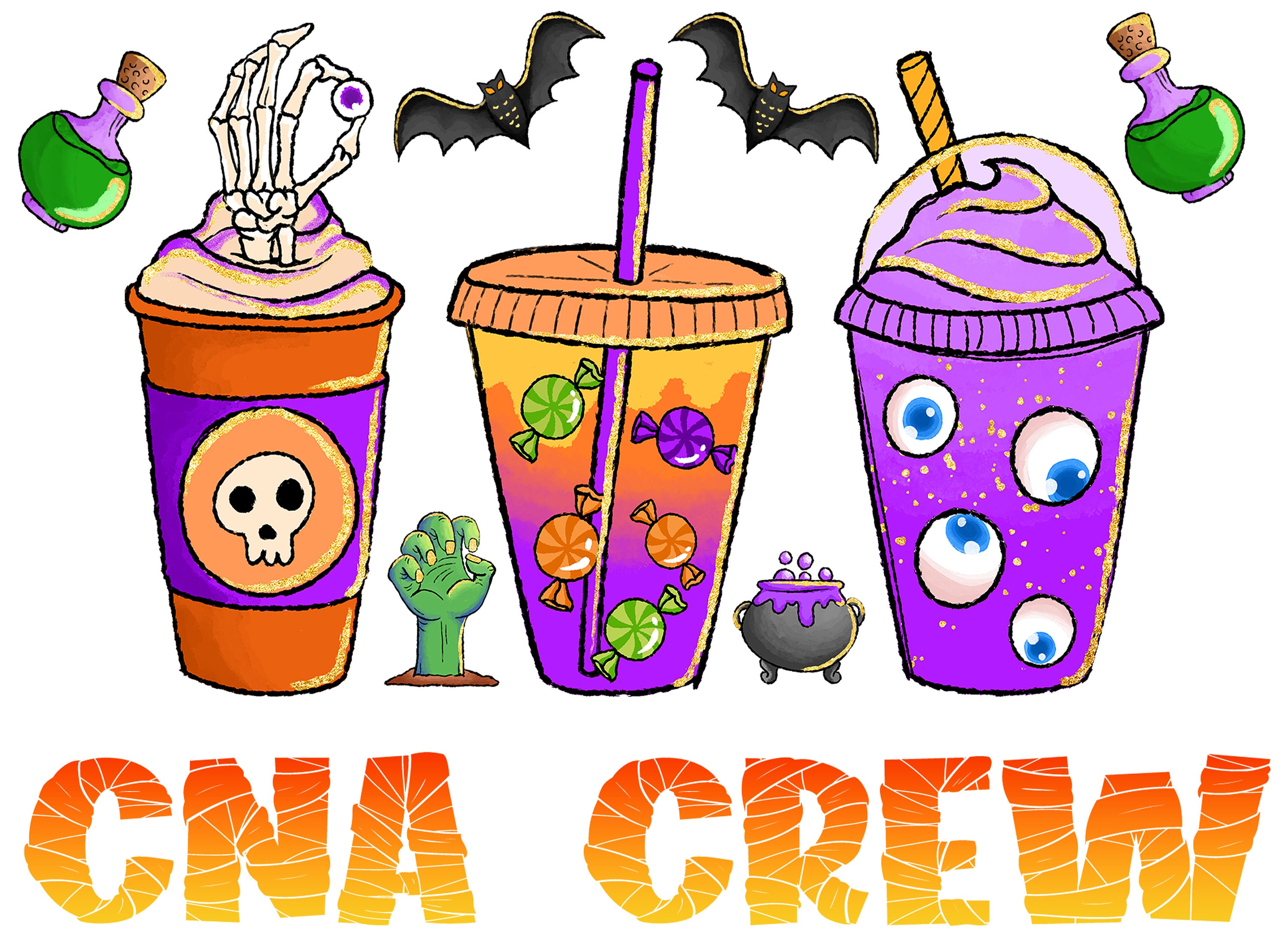 CNA Crew Halloween Png Crew Png Instant Download Png CNA Halloween - Etsy