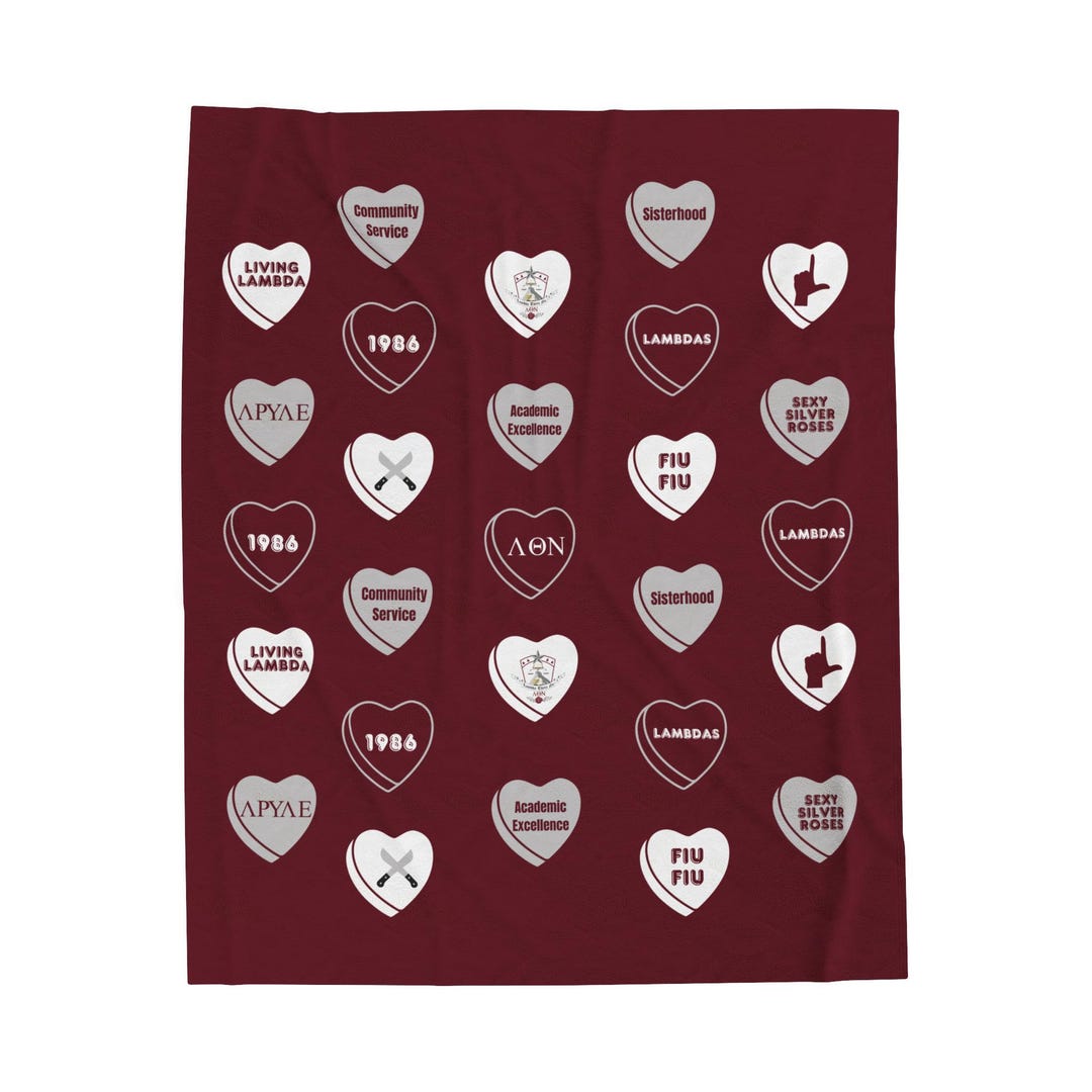 Lambda Theta Nu Sweetheart Plush Blanket - Etsy