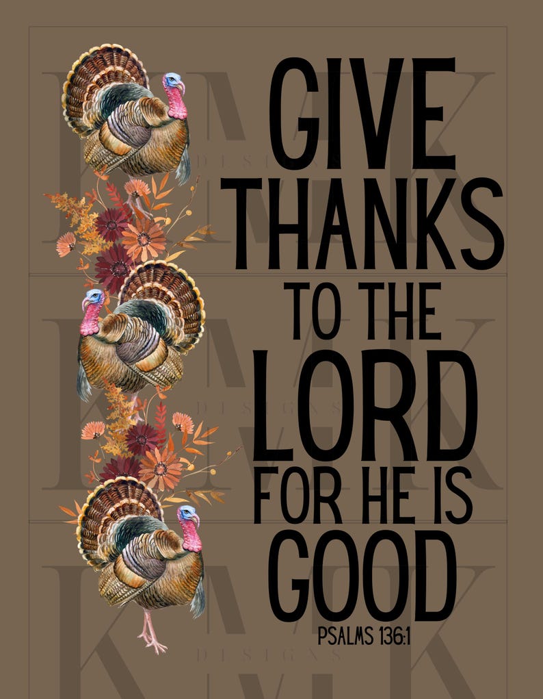 Give Thanks to the Lord| PNG | Sublimation Design - Etsy