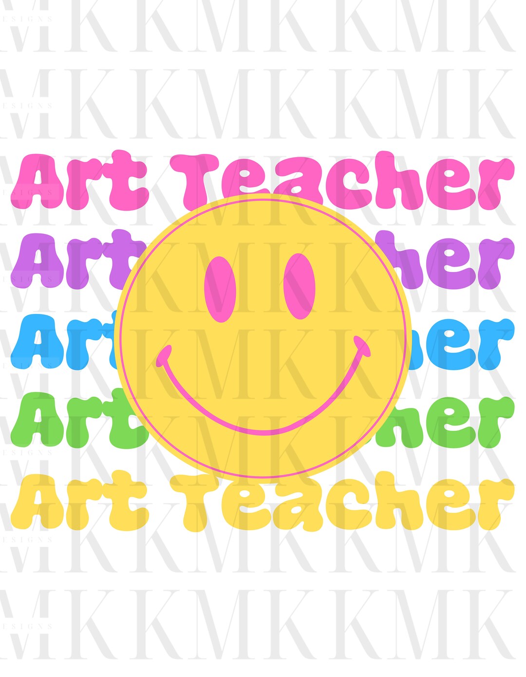 Art Teacher Smiley | PNG | Sublimation PNG - Etsy