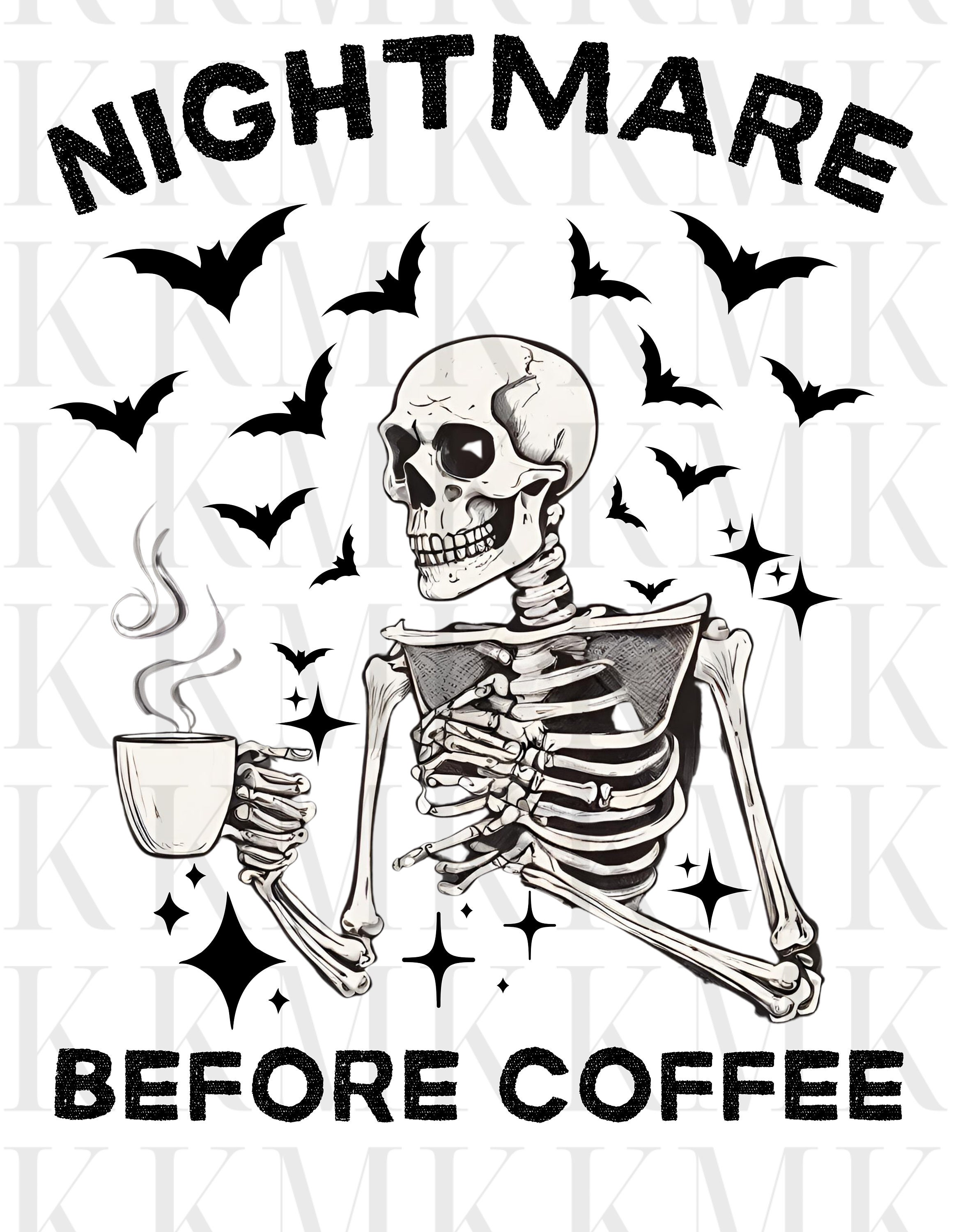 Nightmare Before Coffee | PNG | Sublimation Design - Etsy