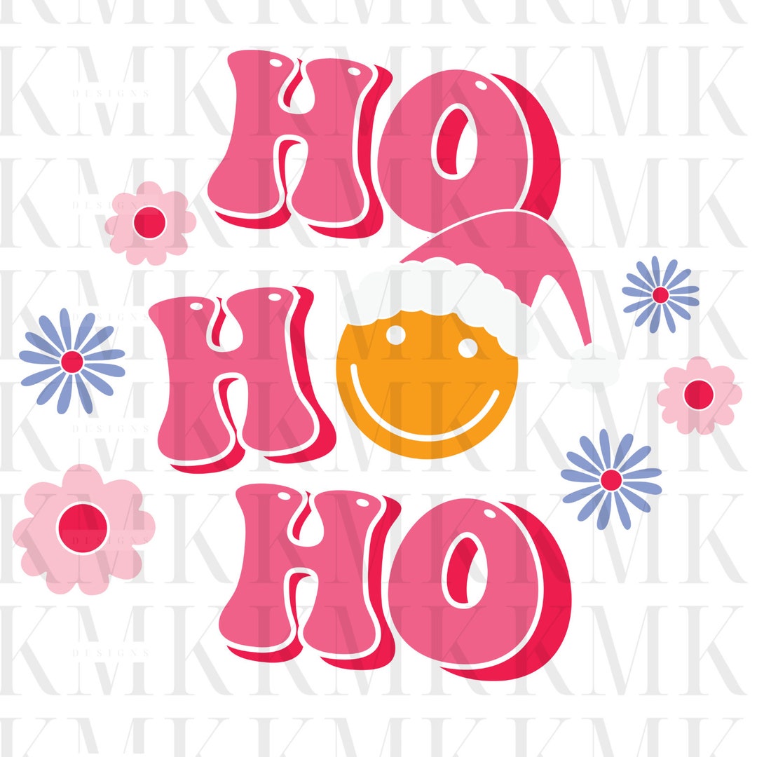 Pink Smiley Ho Ho Ho | PNG | Sublimation Design - Etsy