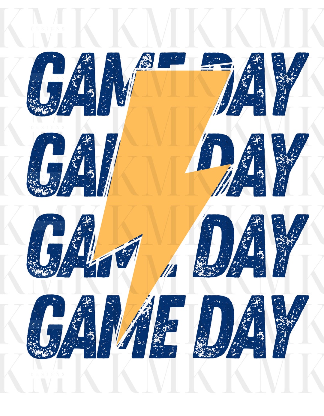 Game Day Blue and Gold | PNG | Sublimation Design - Etsy