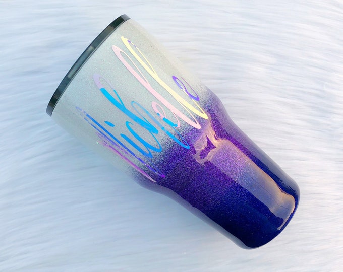 Yeti Glitter Tumbler, Glitter Purple Yeti Tumbler, Yeti Glitter ...