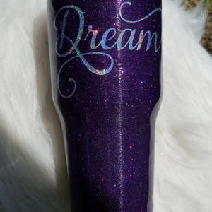 Purple Yeti Glitter Tumbler/yeti Cup Glitter Dip Tumbler/purple ...