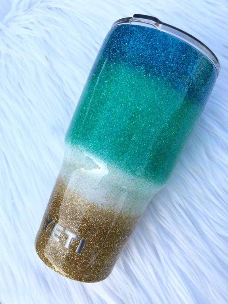 Yeti Glitter Beach Tumbler/Glitter Tumbler/Yeti Cup | Etsy