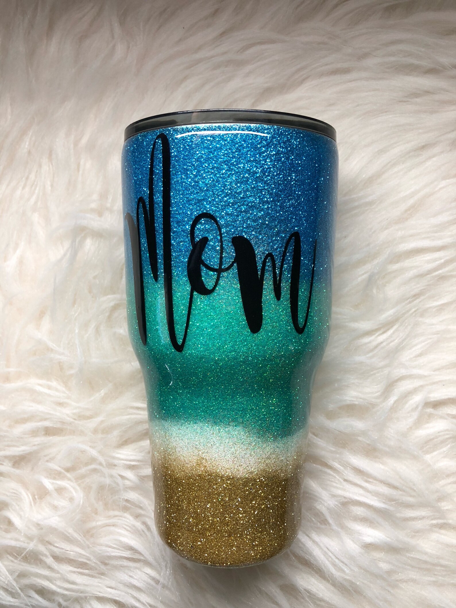 Yeti Glitter Tumbler Beach/glitter Yeti Cup/glitter Dip Yeti | Etsy