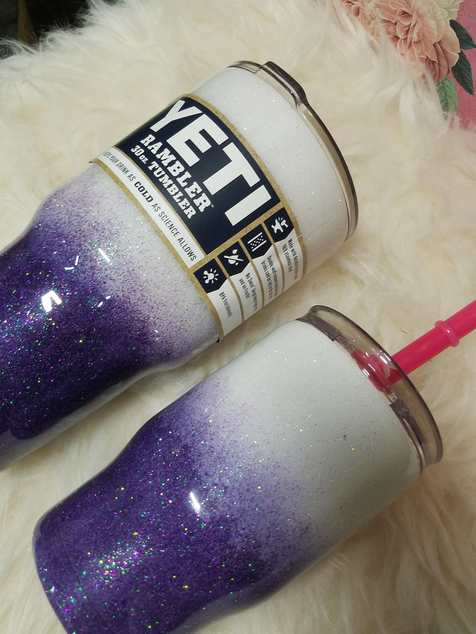 Yeti Glitter Dipped Tumbler Cup Mommy and Me Glitter Cup | Etsy