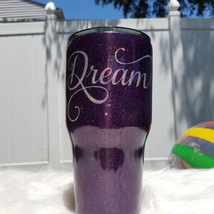 Purple Yeti Glitter Tumbler/yeti Cup Glitter Dip Tumbler/purple ...