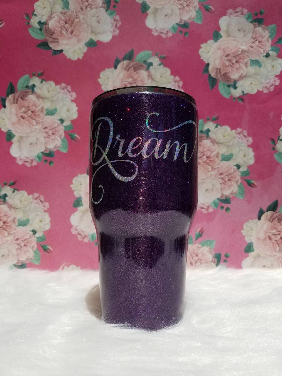 Purple Yeti Glitter Tumbler/yeti Cup Glitter Dip - Etsy