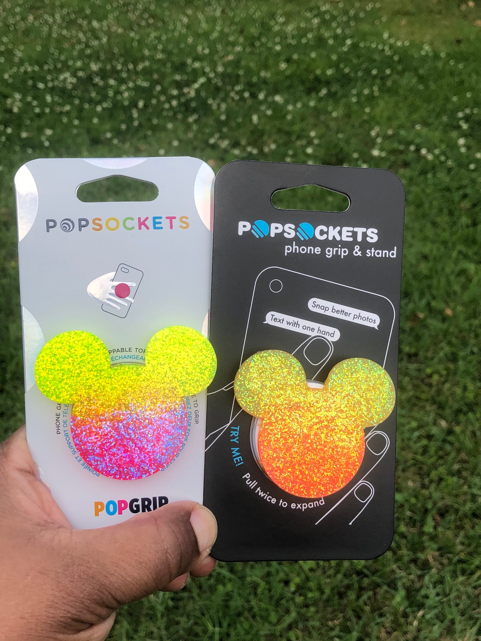 Mickey Glitter Popsocket Disney Glitter Phone Grip Mickey | Etsy