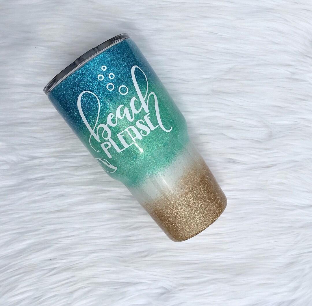 Yeti Glitter Beach Tumbler/glitter Tumbler/yeti Cup Glitter/yeti/beach ...