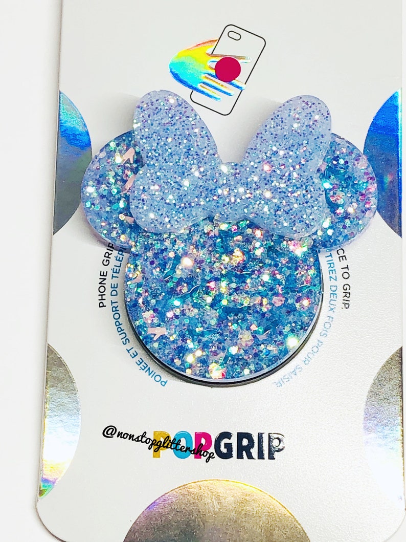 Disney Glitter Popsocket Cinderella Phone Grip Minnie Mouse - Etsy