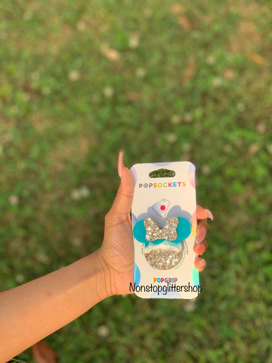 Beach Popsocket-ocean Resin Disney Grip-mickey Glitter Popsocket- Beach ...