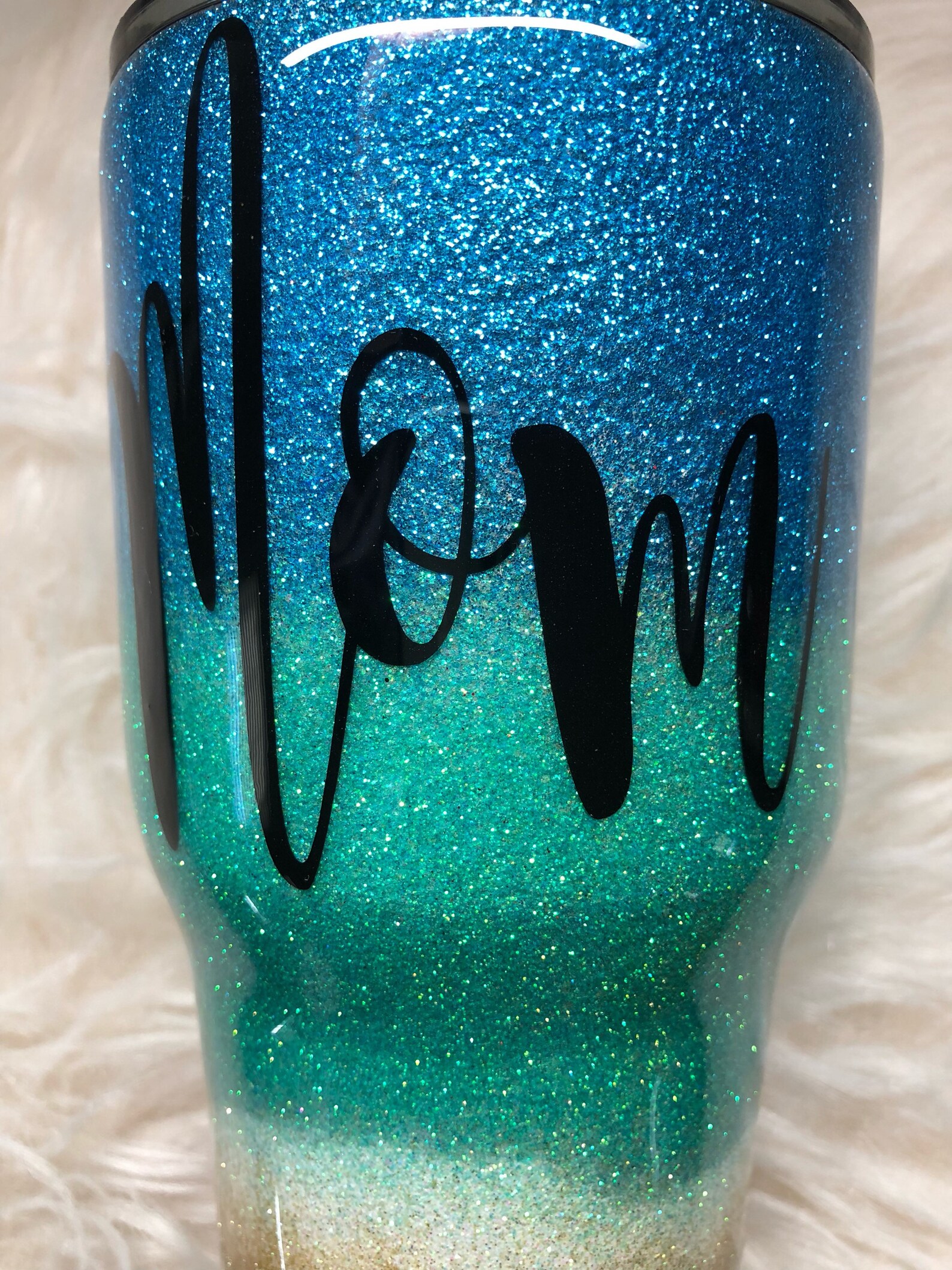 Yeti Glitter Tumbler Beach/glitter Yeti Cup/glitter Dip Yeti | Etsy