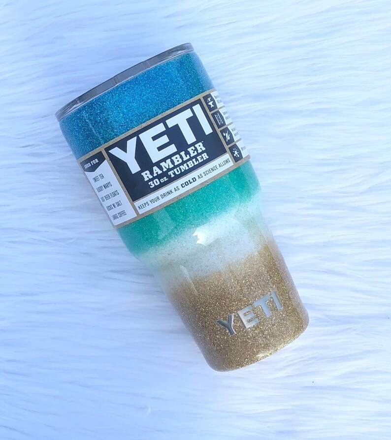 Yeti Glitter Beach Tumbler/glitter Tumbler/yeti Cup - Etsy