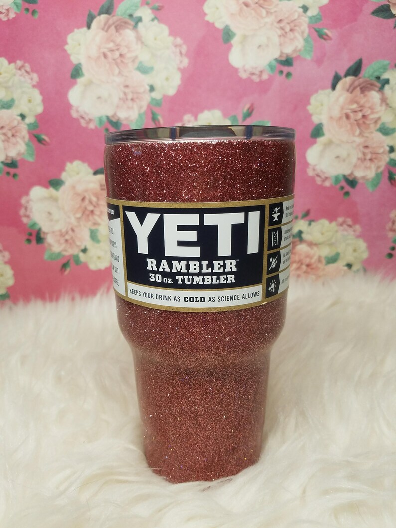 Yeti Rose Gold Glitter Tumbler/glitter Yeti/gold Glittered | Etsy