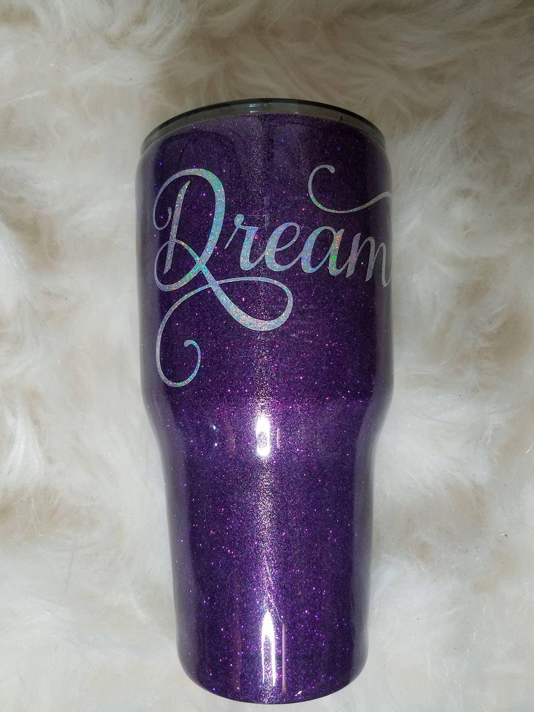 Purple Yeti Glitter Tumbler/yeti Cup Glitter Dip - Etsy