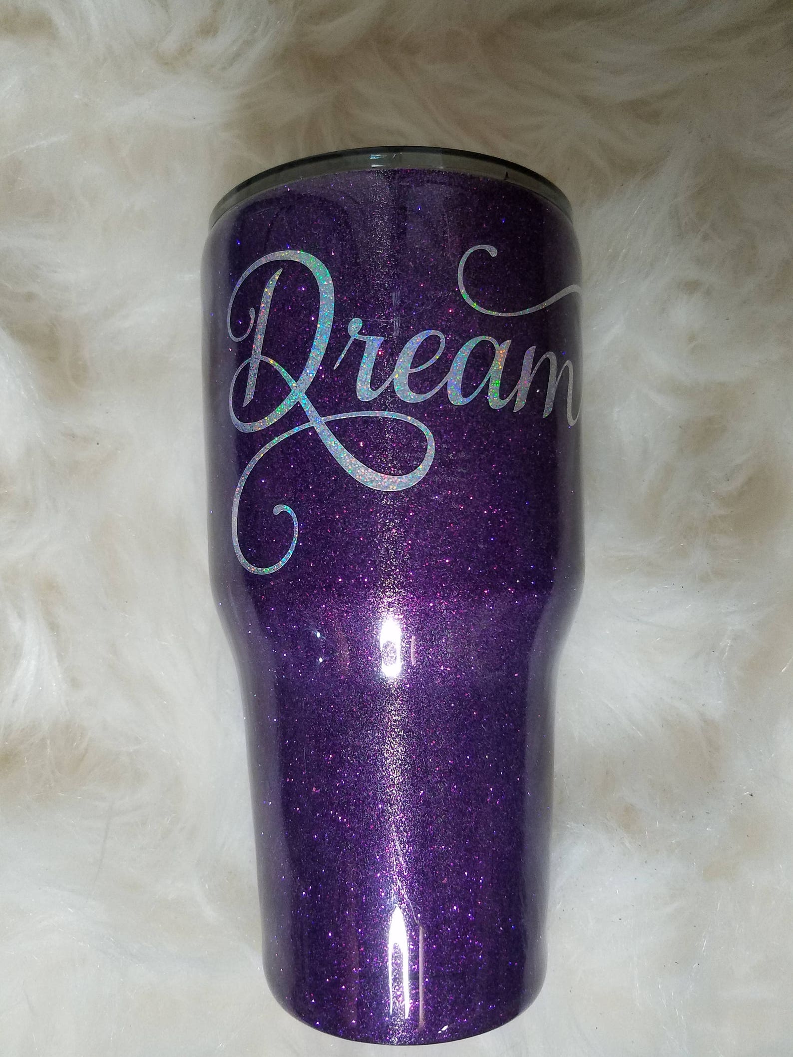 Purple Yeti Glitter Tumbler/yeti Cup Glitter Dip - Etsy