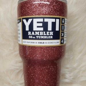 Yeti Rose Gold Glitter Tumbler/glitter Yeti/gold Glittered Yeti Cup ...
