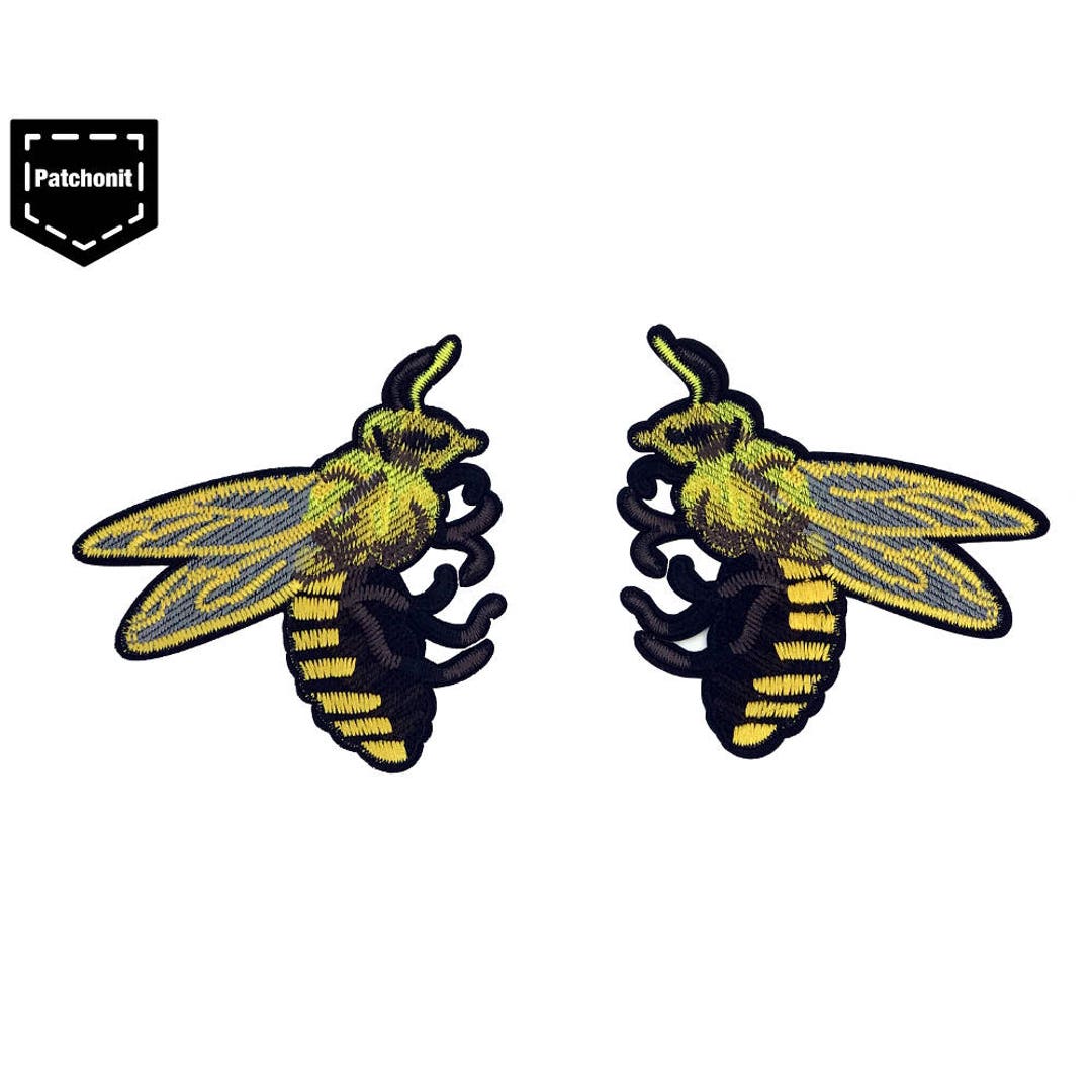 Bee Iron on Patch Bee Patch for Arm Left and Right Bee Back Patch Bee ...