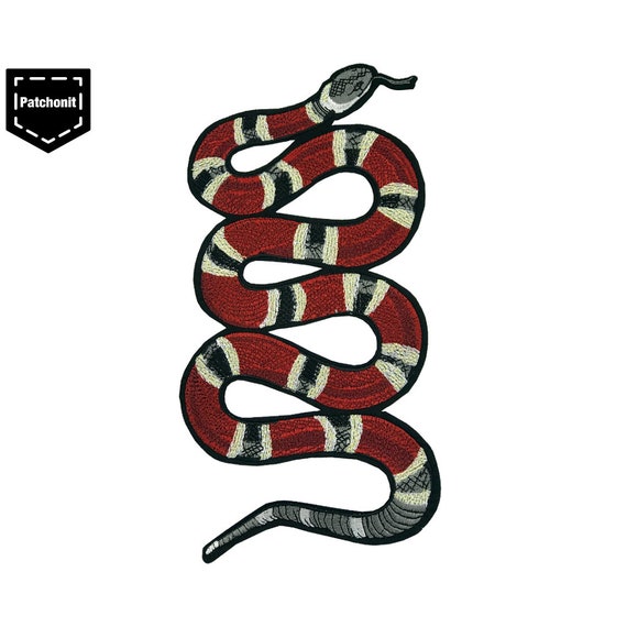 Large Red Snake Patch Large Snake Patch Snake Iron on Patch | Etsy