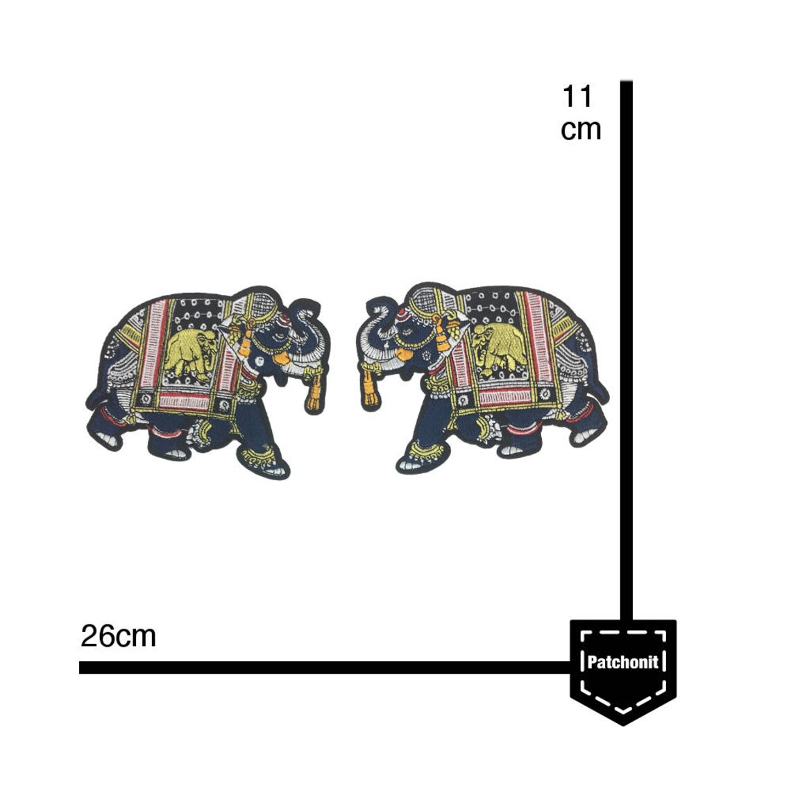 Small Elephant Patch Elephant Iron on Patch Elephant Embroidered Patch ...