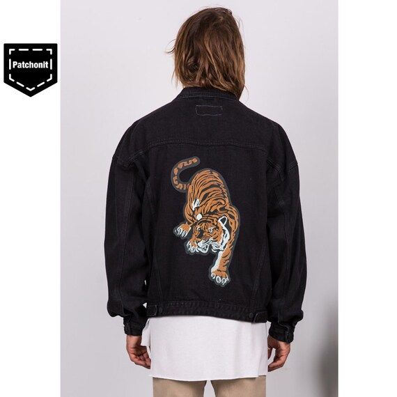 Tiger Patch Tiger Back Patch Tiger Embroidered Patch Large | Etsy