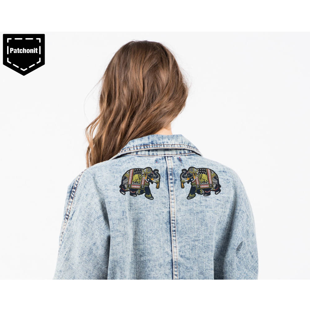 Small Elephant Patch Elephant Iron on Patch Elephant Embroidered Patch ...
