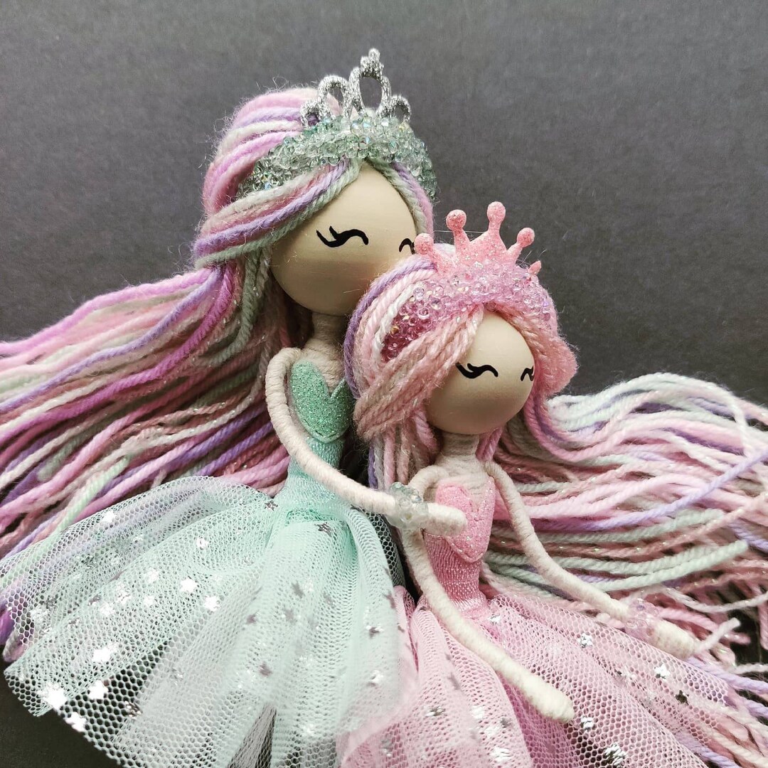 Mom and Kid Dolls Fairy Flowers Doll Set Doll Art Doll Little Fairy ...