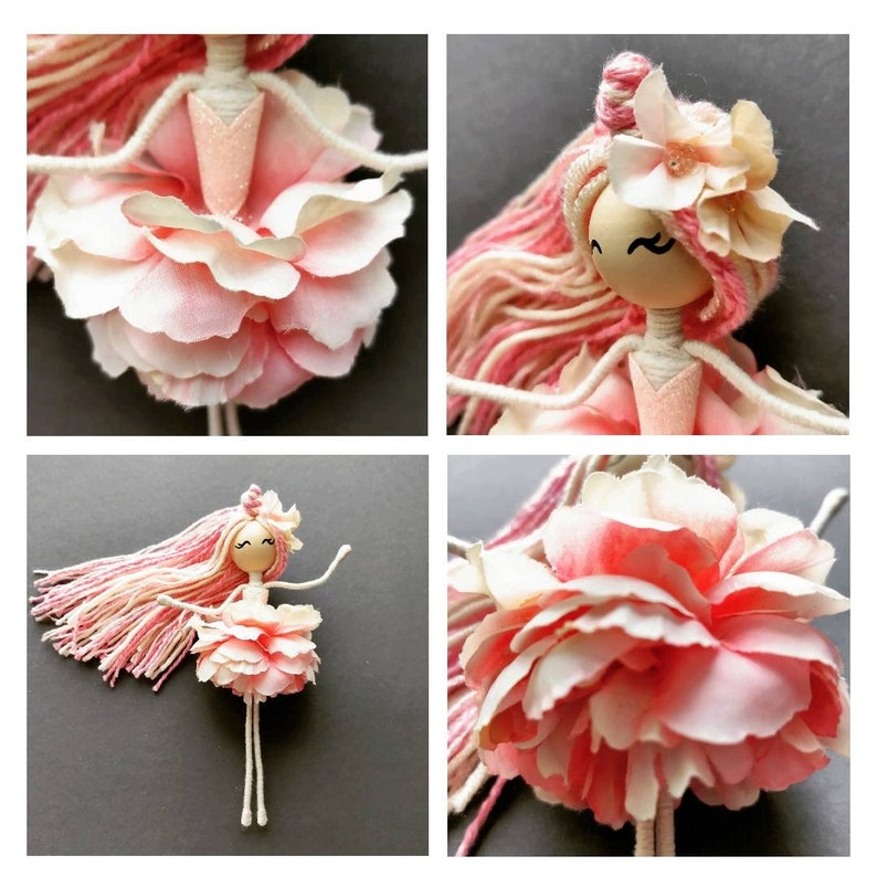 Handmade Fairy Flower Art Doll: Whimsical Interior Decor - Etsy