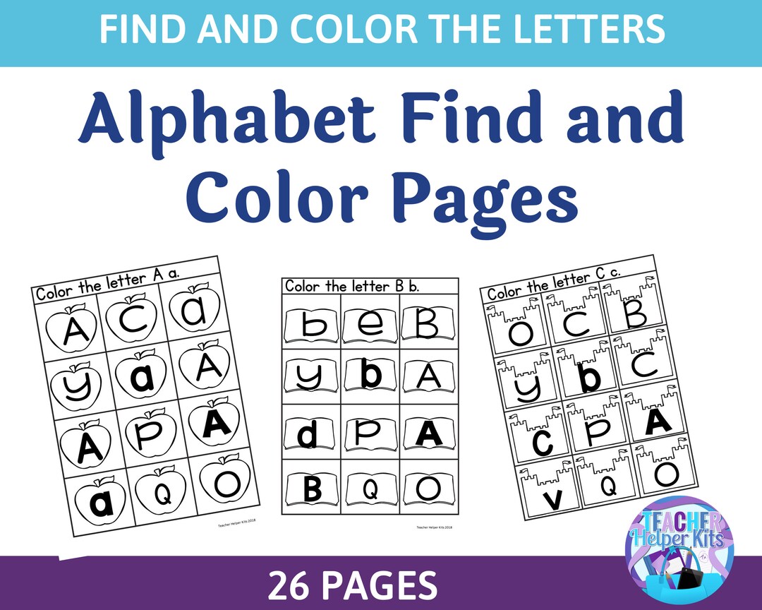 26 Printable Alphabet Worksheets- Alphabet Dab a Dot- Preschool ...