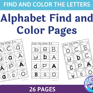 26 Printable Alphabet Worksheets- Alphabet Dab a Dot- Preschool ...