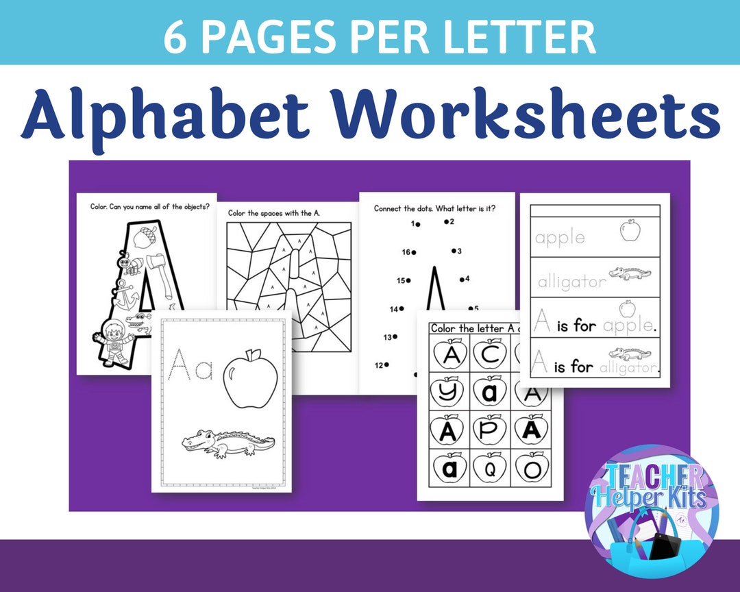 156 Alphabet Worksheet Bundle- Alphabet Worksheets~alphabet Printables ...