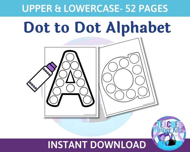 Do A Dot Alphabet- Dot Marker Activities for Toddlers/preschooler, A-Z ...