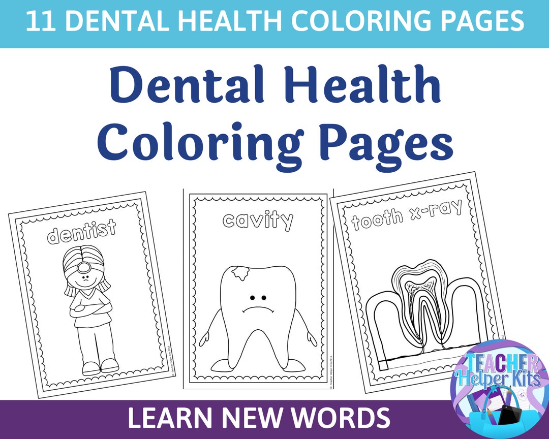 Dental Health Coloring Pages- Coloring Pages for Kids- Homeschool ...