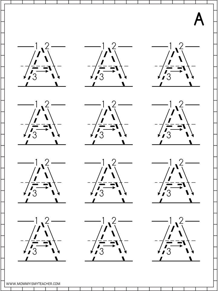 26 Printable Alphabet Worksheet Alphabet Uppercase Tracing - Etsy Canada