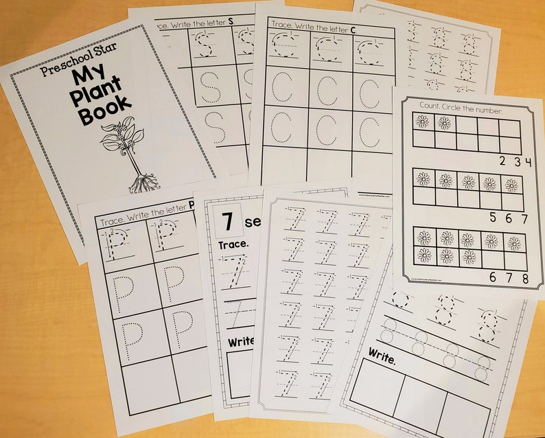 PRINTED Preschool Bundle, Pre-k Busy Binder, Alphabet Practice ...