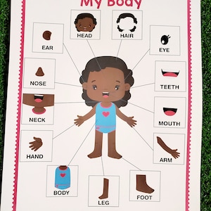 My Body Parts Poster, Human Body Parts, All About My Body - Etsy