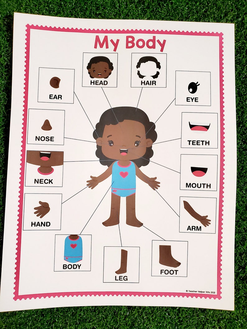My Body Parts Poster, Human Body Parts, All About My Body - Etsy